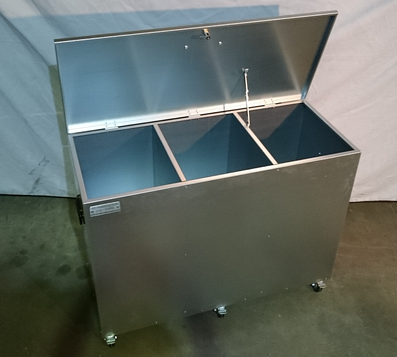 Mobile 3 Compartment Feed Storage Bin (M3C) - AD Feed Bins