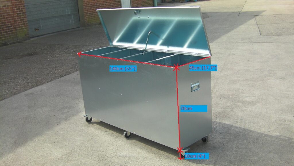 Mobile 4 Compartment Feed Storage Bin (M4C) - AD Feed Bins